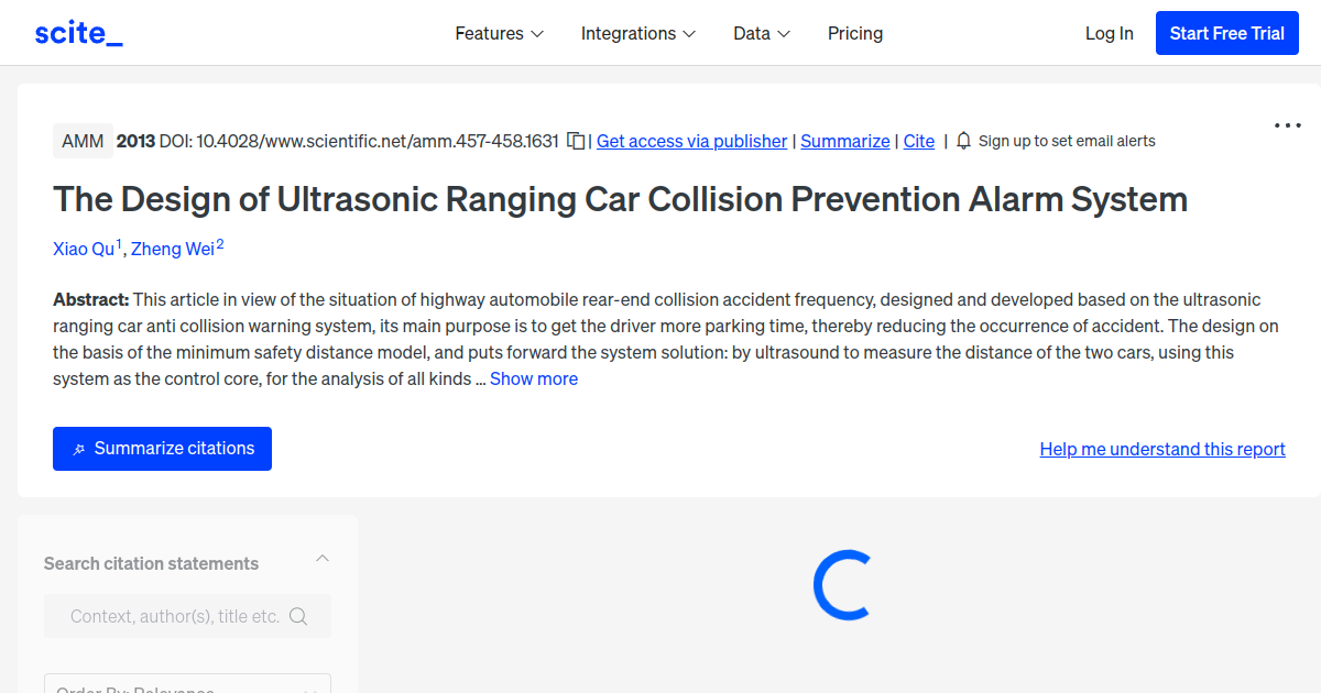 The Design of Ultrasonic Ranging Car Collision Prevention Alarm System