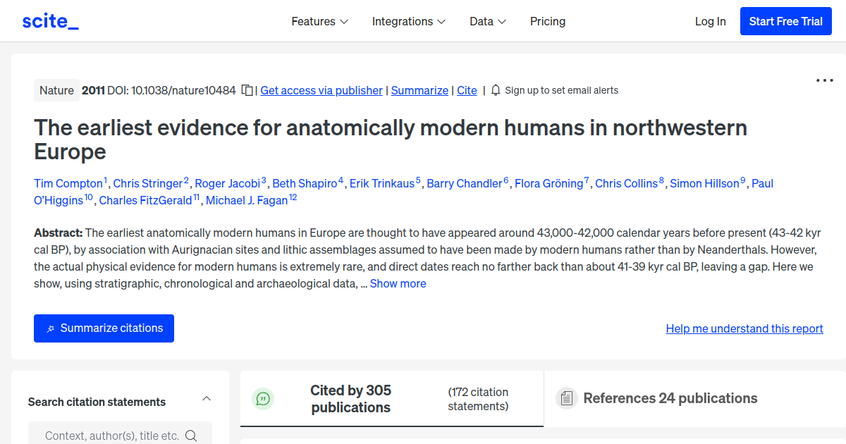 The earliest evidence for anatomically modern humans in northwestern ...