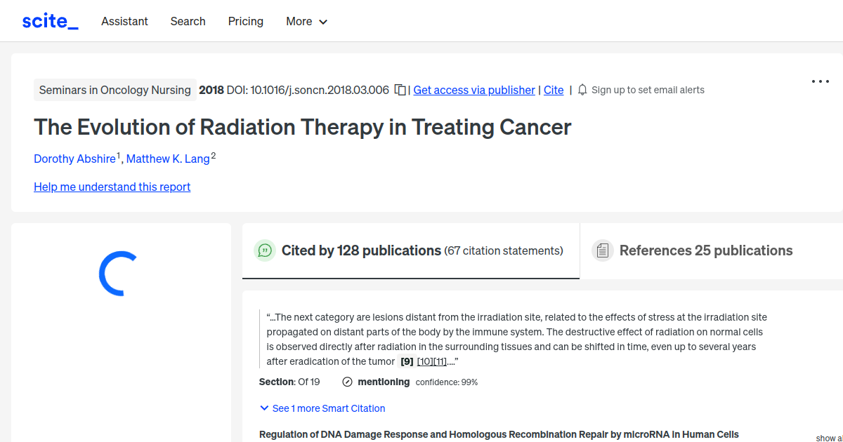 The Evolution of Radiation Therapy in Treating Cancer - [scite report]