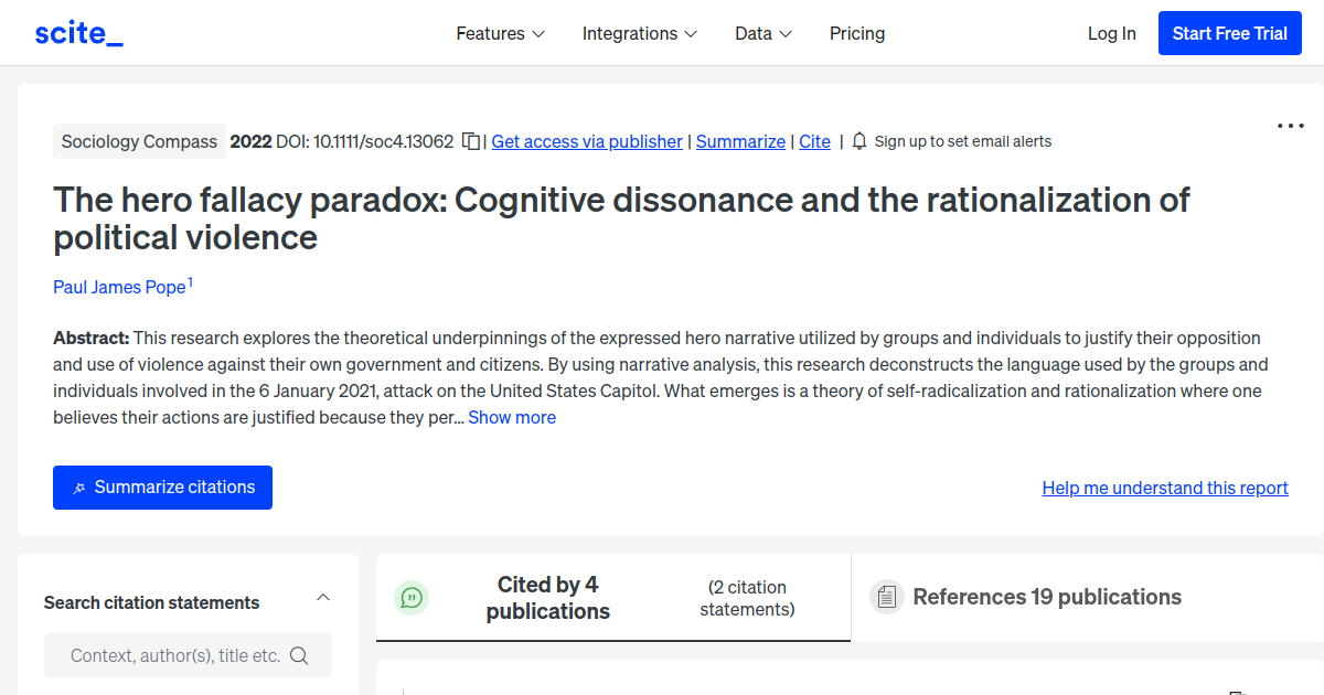 The hero fallacy paradox: Cognitive dissonance and the rationalization ...