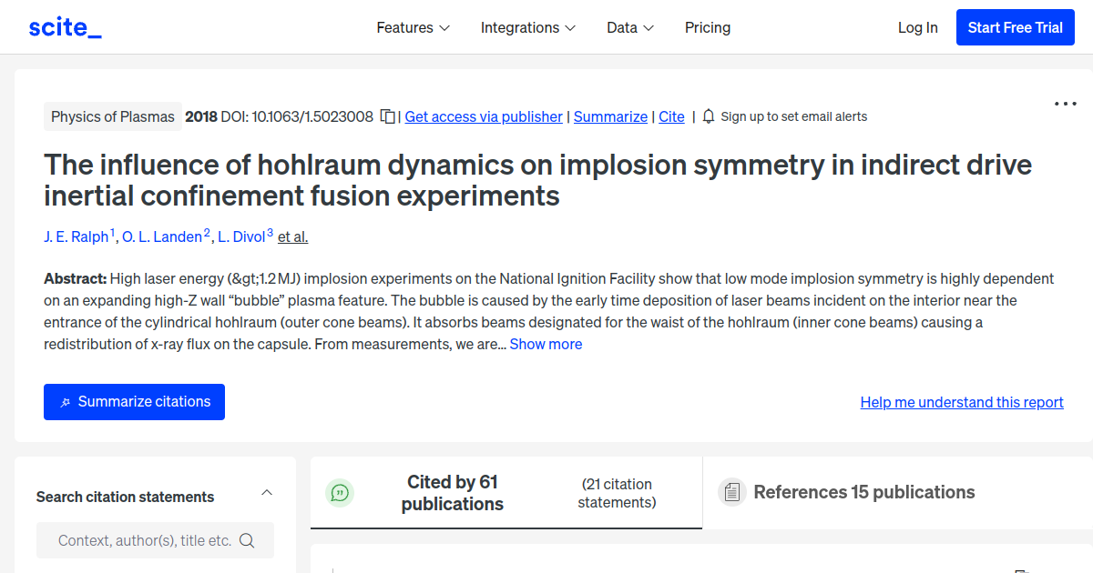 The influence of hohlraum dynamics on implosion symmetry in indirect ...