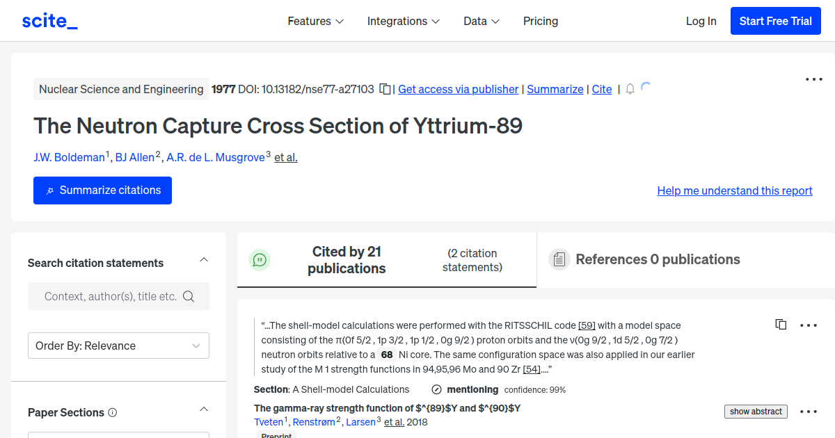 The Neutron Capture Cross Section of Yttrium-89