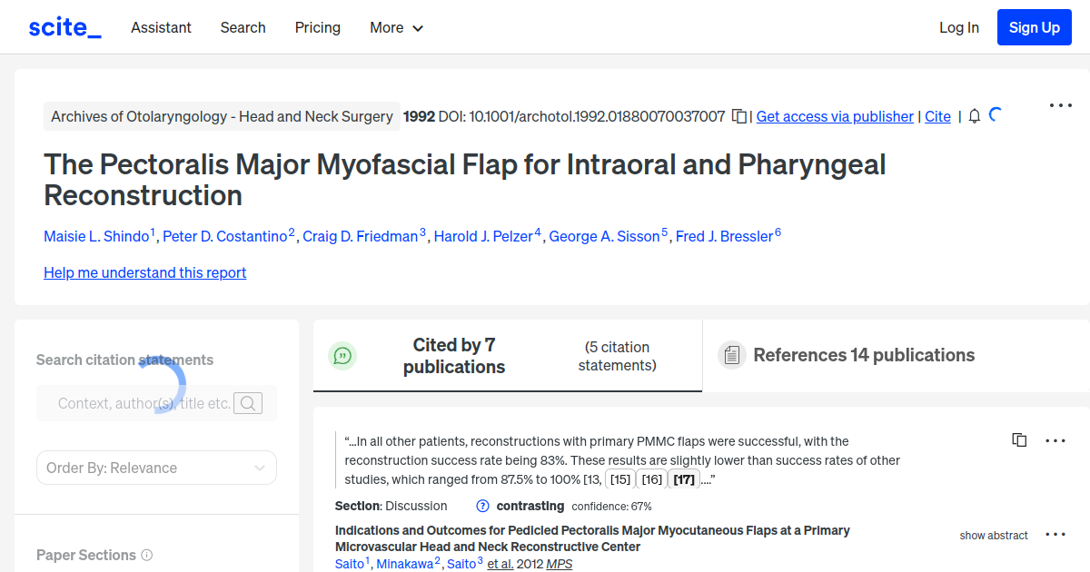 The Pectoralis Major Myofascial Flap for Intraoral and Pharyngeal ...
