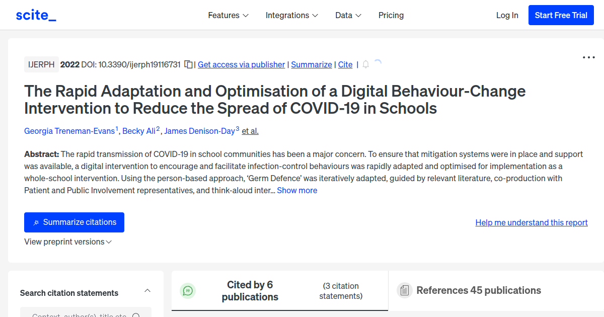 The Rapid Adaptation and Optimisation of a Digital Behaviour-Change ...