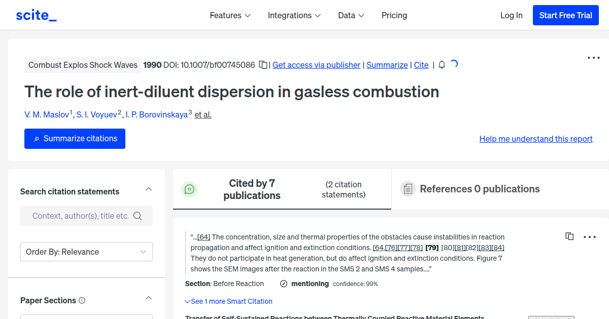 The role of inert-diluent dispersion in gasless combustion