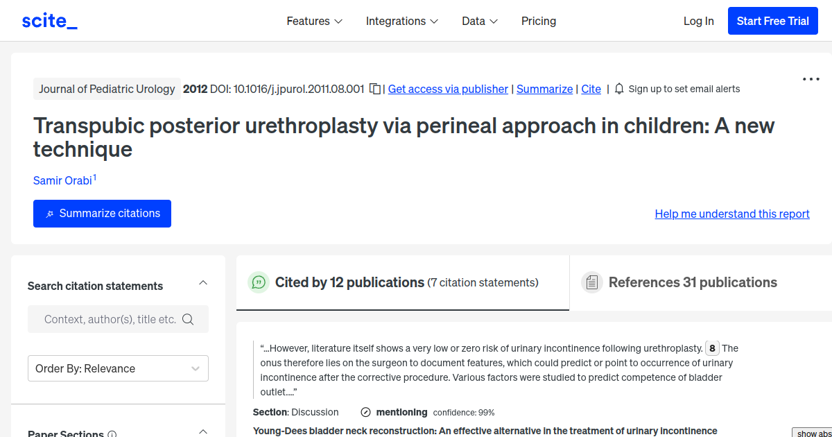 Transpubic posterior urethroplasty via perineal approach in children: A ...