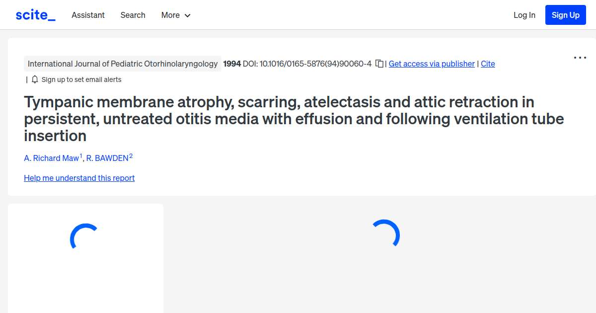 Tympanic membrane atrophy, scarring, atelectasis and attic retraction ...