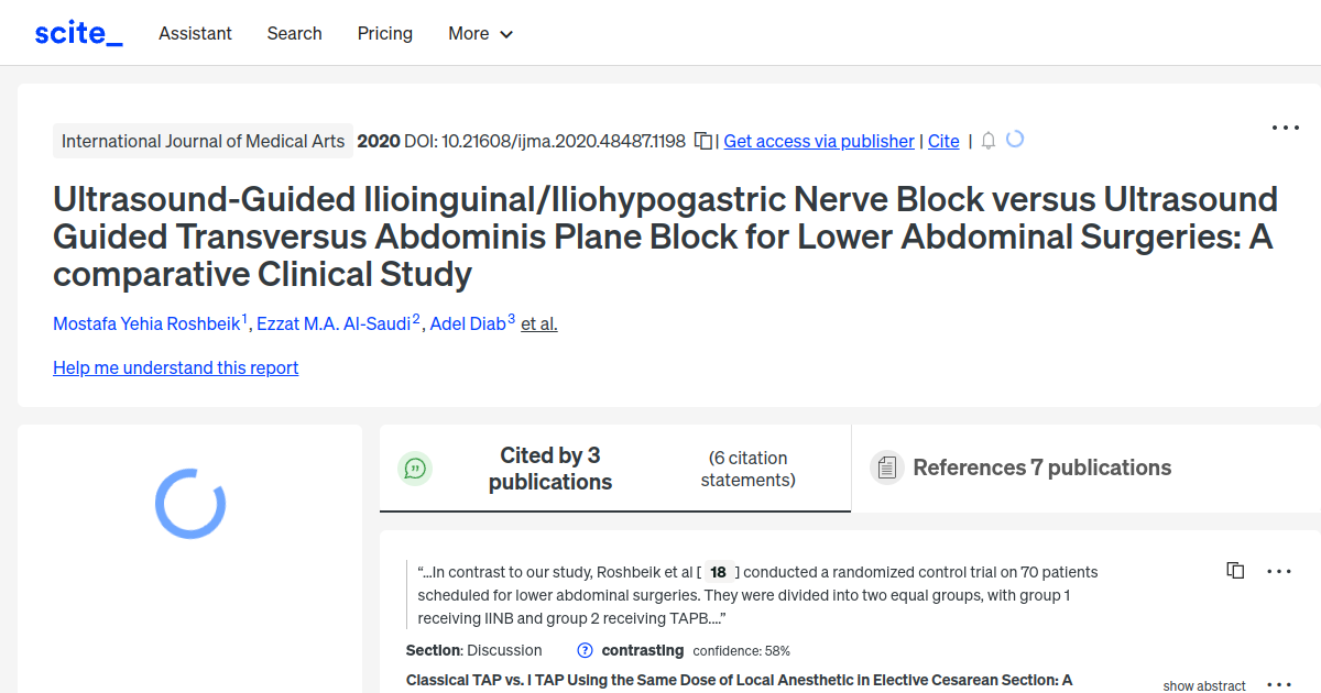 Ultrasound-Guided Ilioinguinal/Iliohypogastric Nerve Block versus ...