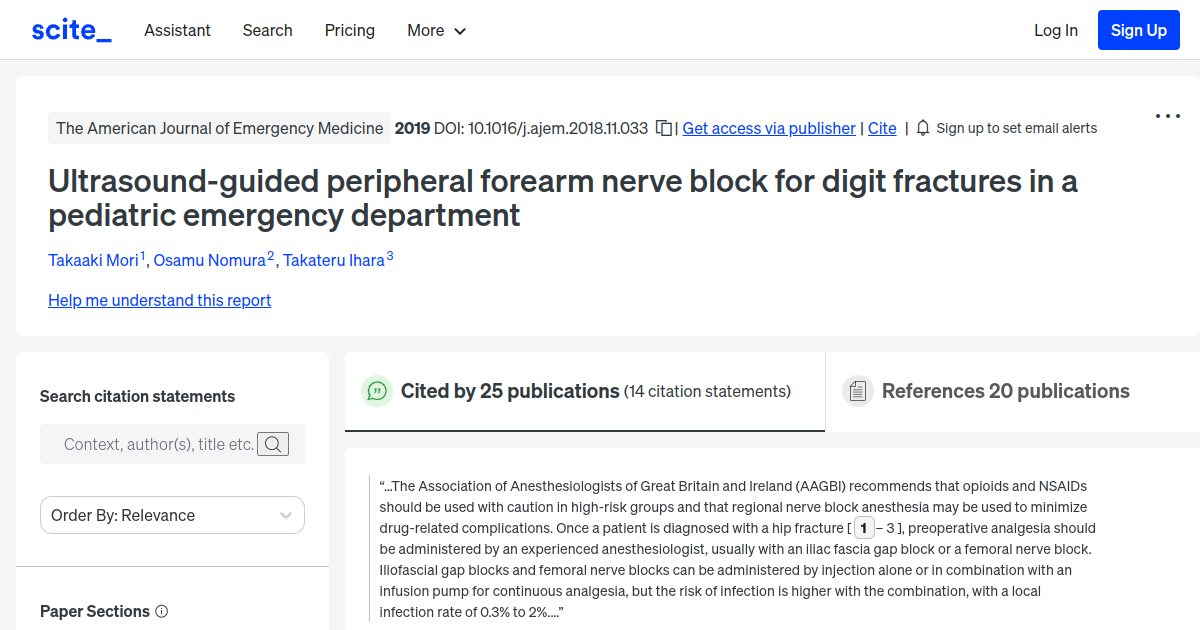 Ultrasound-guided peripheral forearm nerve block for digit fractures in ...