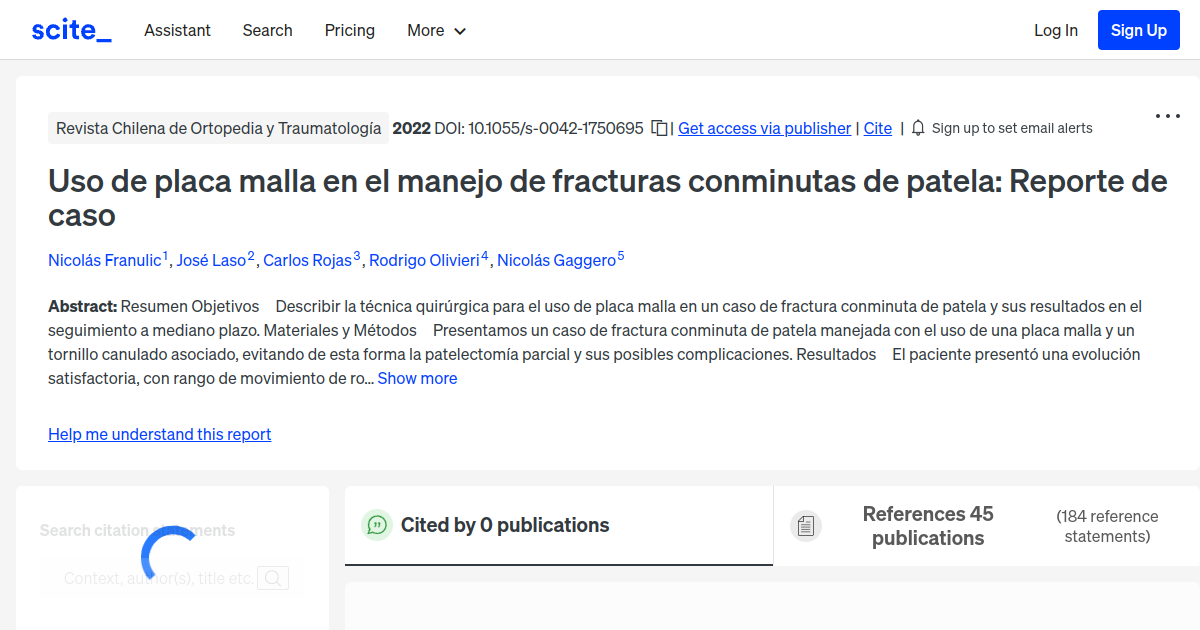 Uso de placa malla en el manejo de fracturas conminutas de patela ...