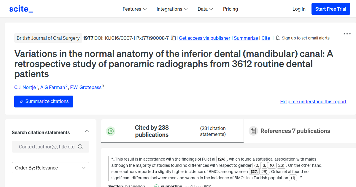 Variations in the normal anatomy of the inferior dental (mandibular ...