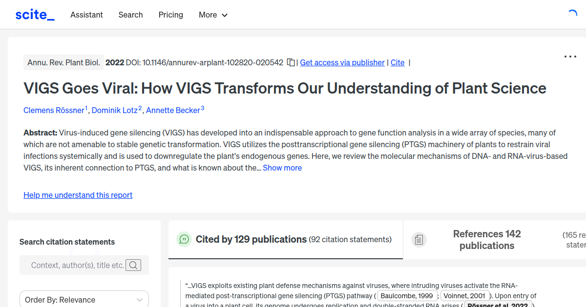 VIGS Goes Viral: How VIGS Transforms Our Understanding of Plant Science ...