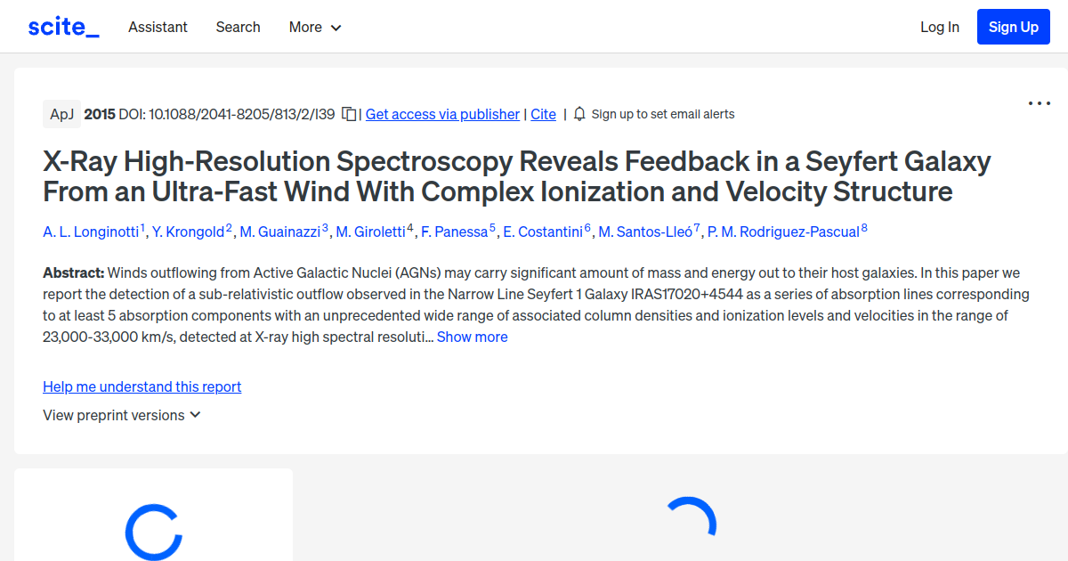X-Ray High-Resolution Spectroscopy Reveals Feedback in a Seyfert Galaxy ...