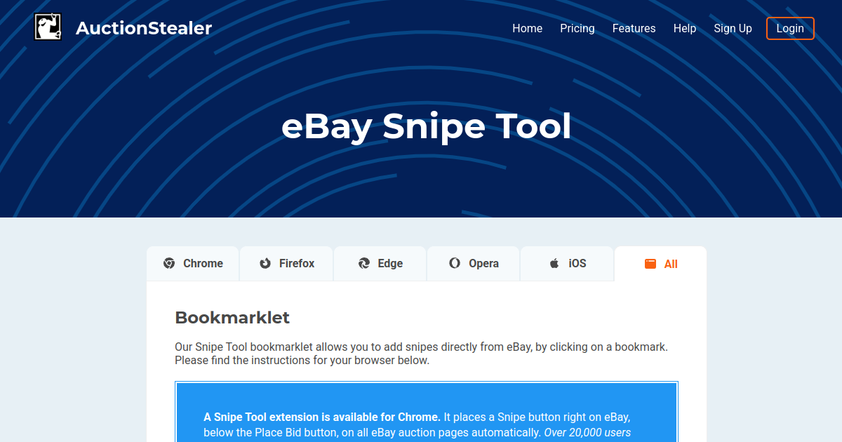 eBay Snipe Tool - AuctionStealer