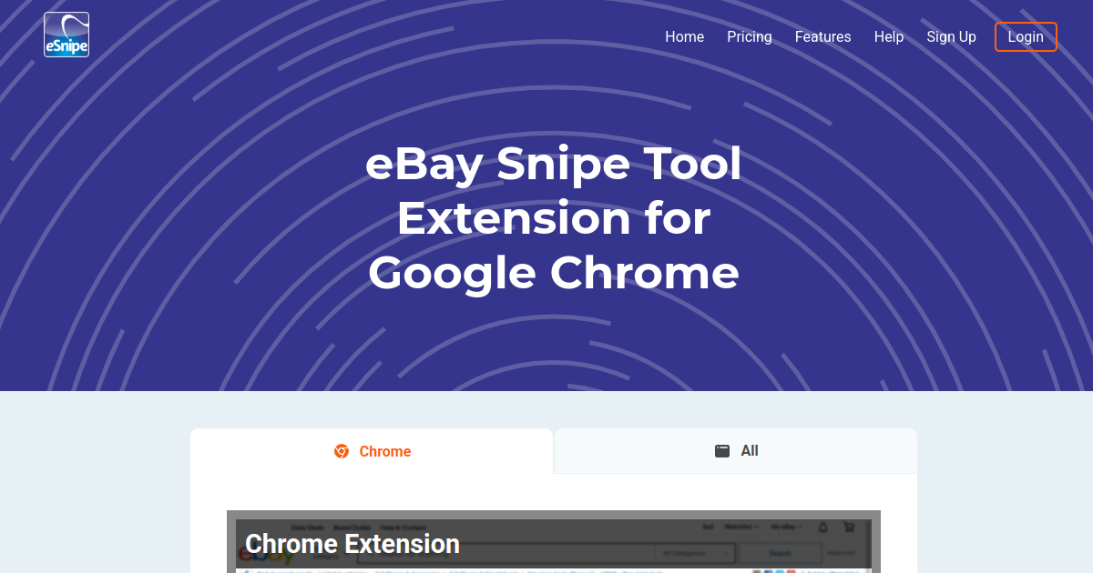 eBay Snipe Tool Extension for Google Chrome - eSnipe