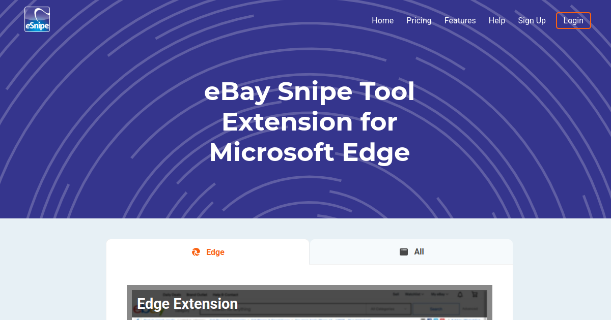 eBay Snipe Tool Extension for Microsoft Edge - eSnipe